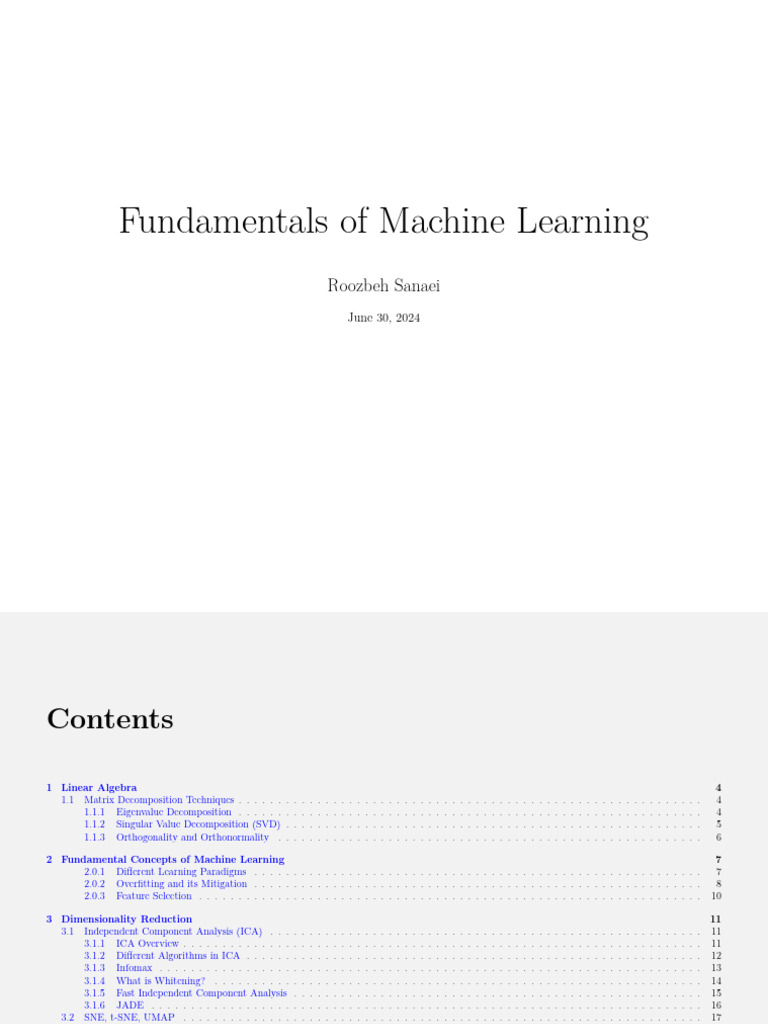 Fundamentals of Machine Learning | PDF | Eigenvalues And Eigenvectors ...