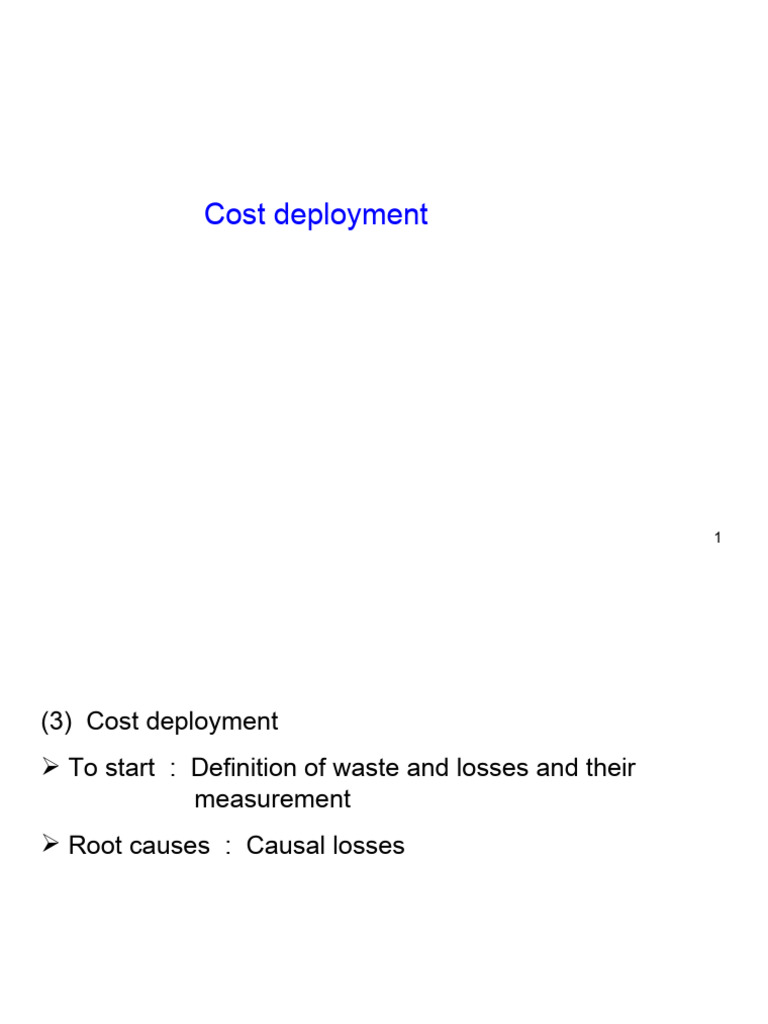 02.Cost Deployment | Download Free PDF | Causality