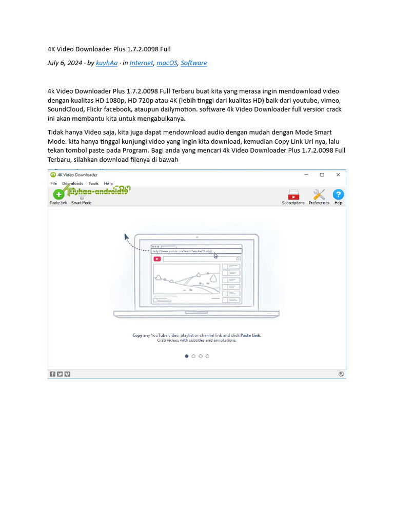 Cara Install 4K Video Downloader Plus 1 | PDF