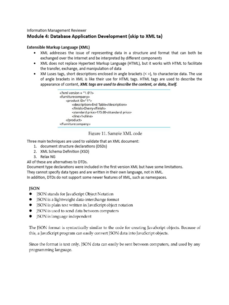 Information Management Reviewer | PDF | Databases | Xml