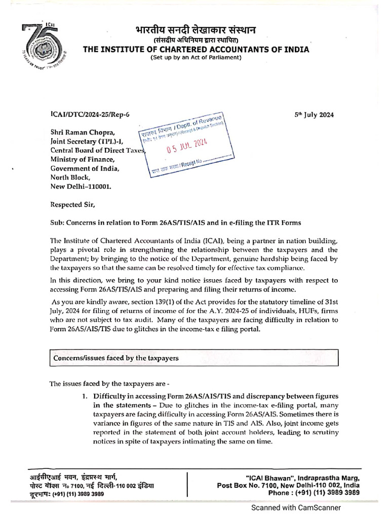 Icai Representation | PDF