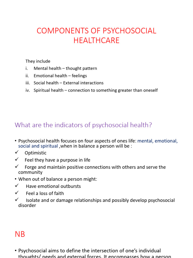 Psychosocial Healthcare | PDF | Mental Health | Psychosocial