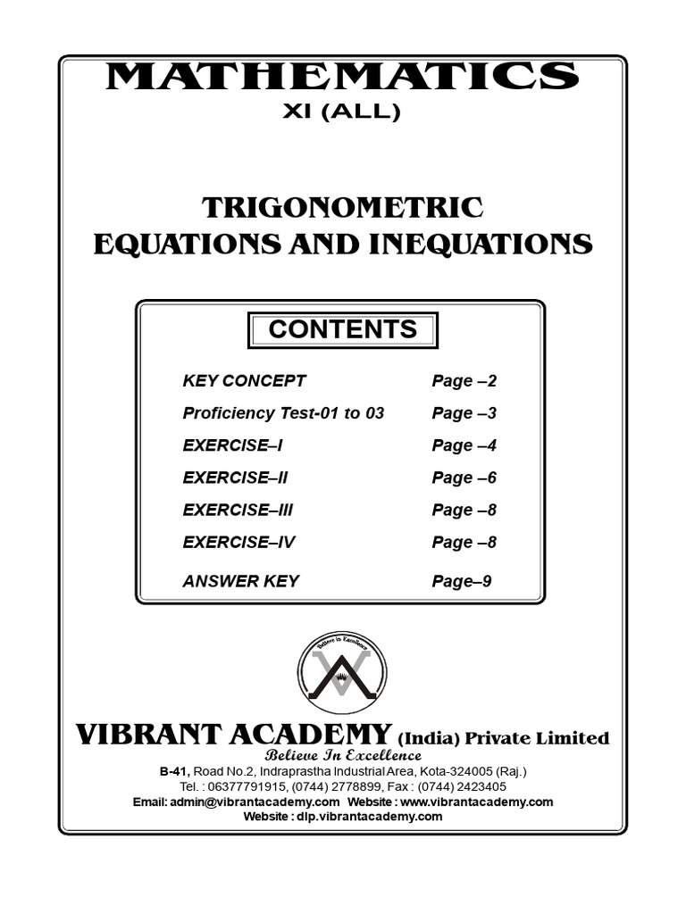 Trigonometric Equations Inequations Send 1685019281157 Pdf Trigonometric Functions Equations