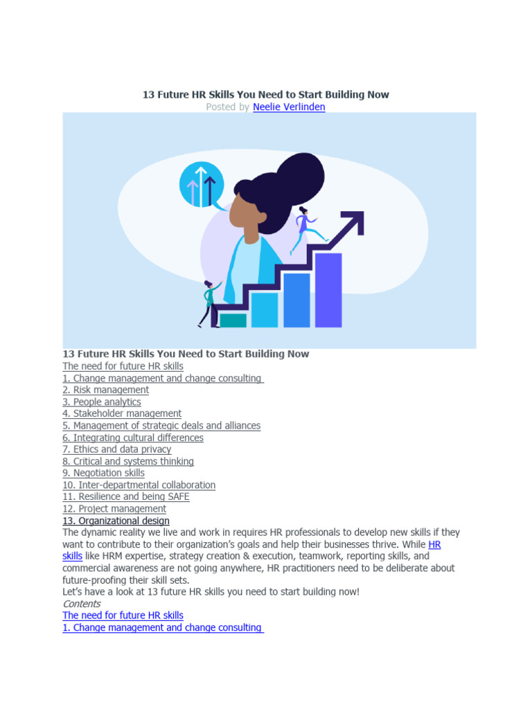 Essential Future HR Skills to Develop | PDF | Analytics | Project ...