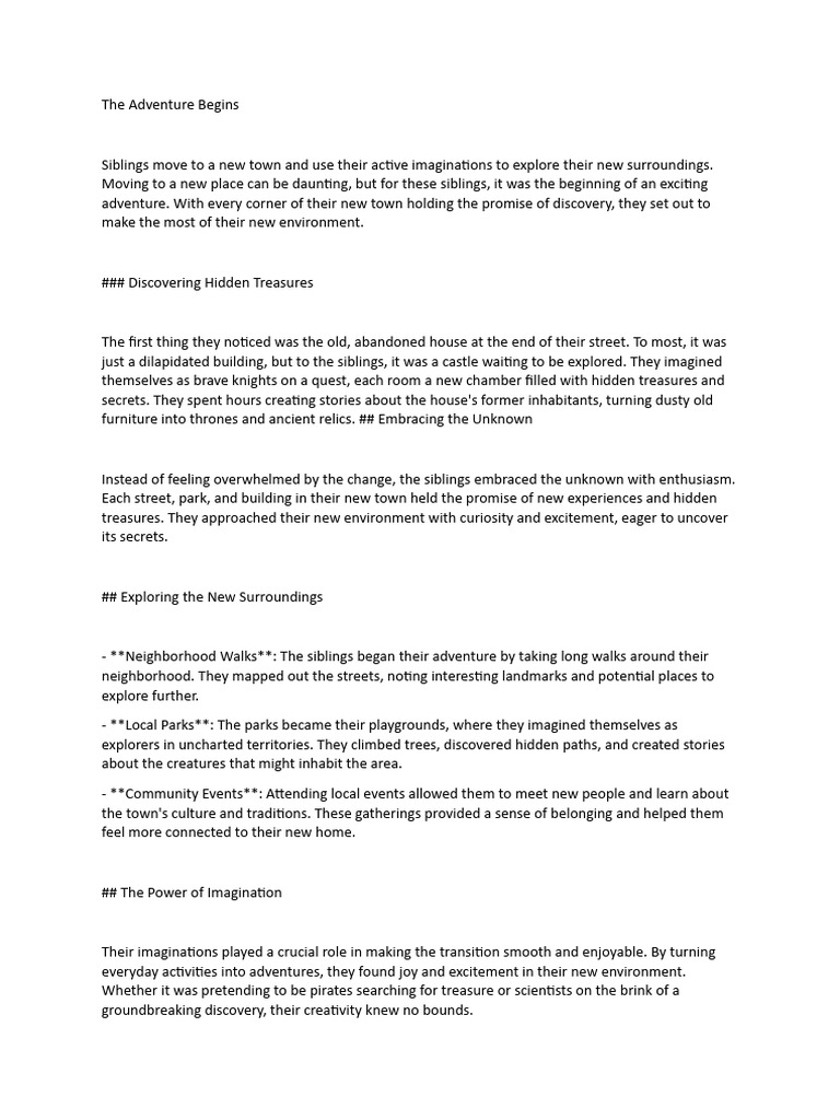 The Adventure Begins | PDF