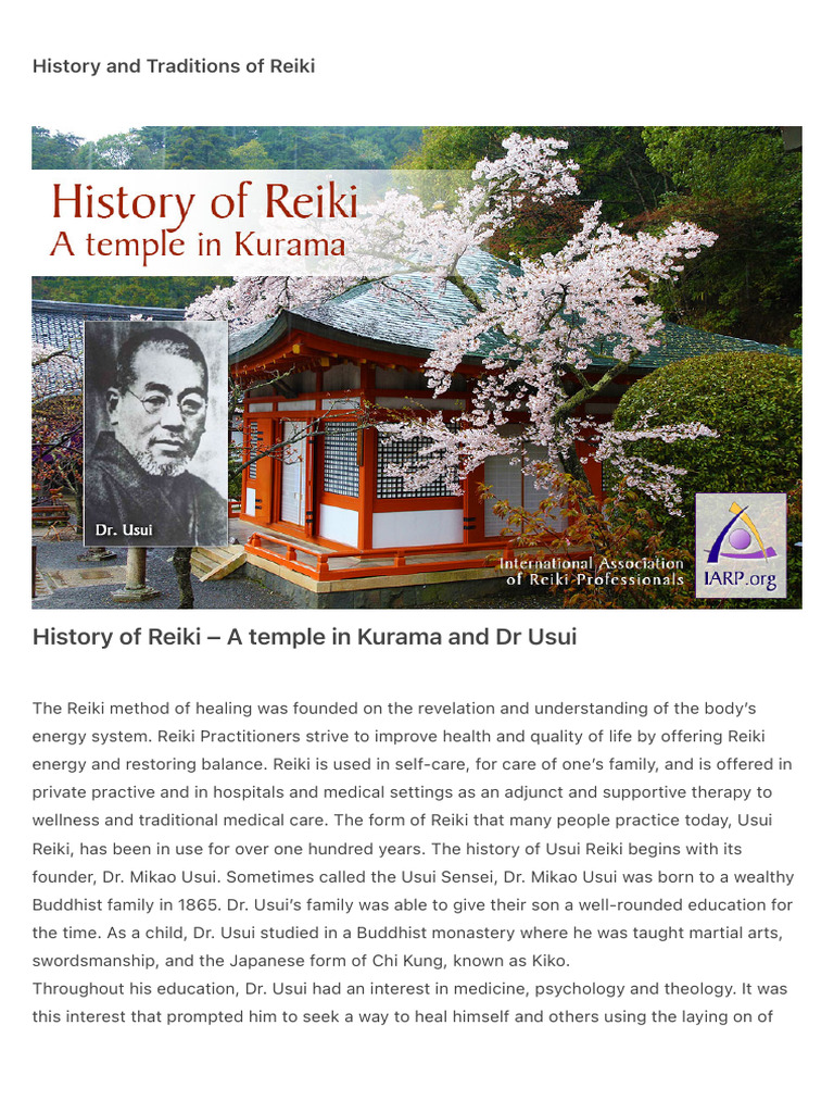 History and Traditions of Reiki | PDF | Reiki