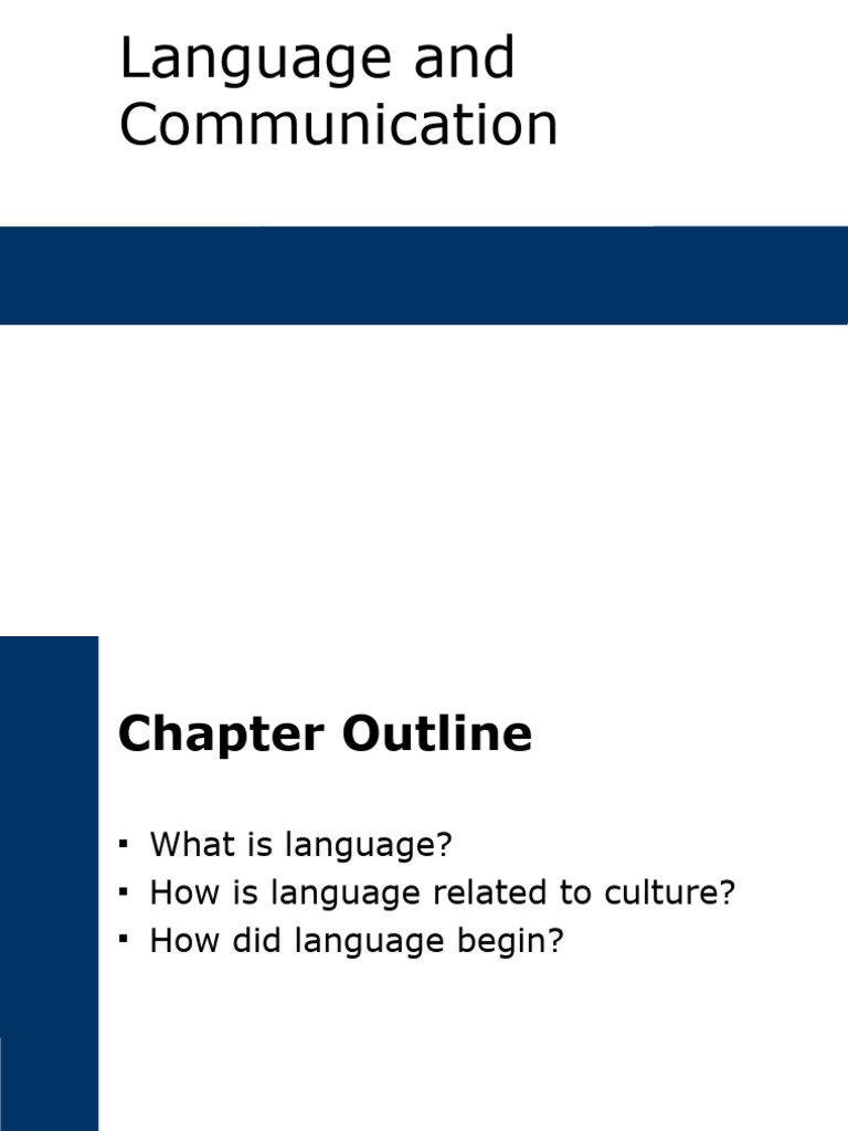 Language and Communication | PDF | Linguistics | Communication