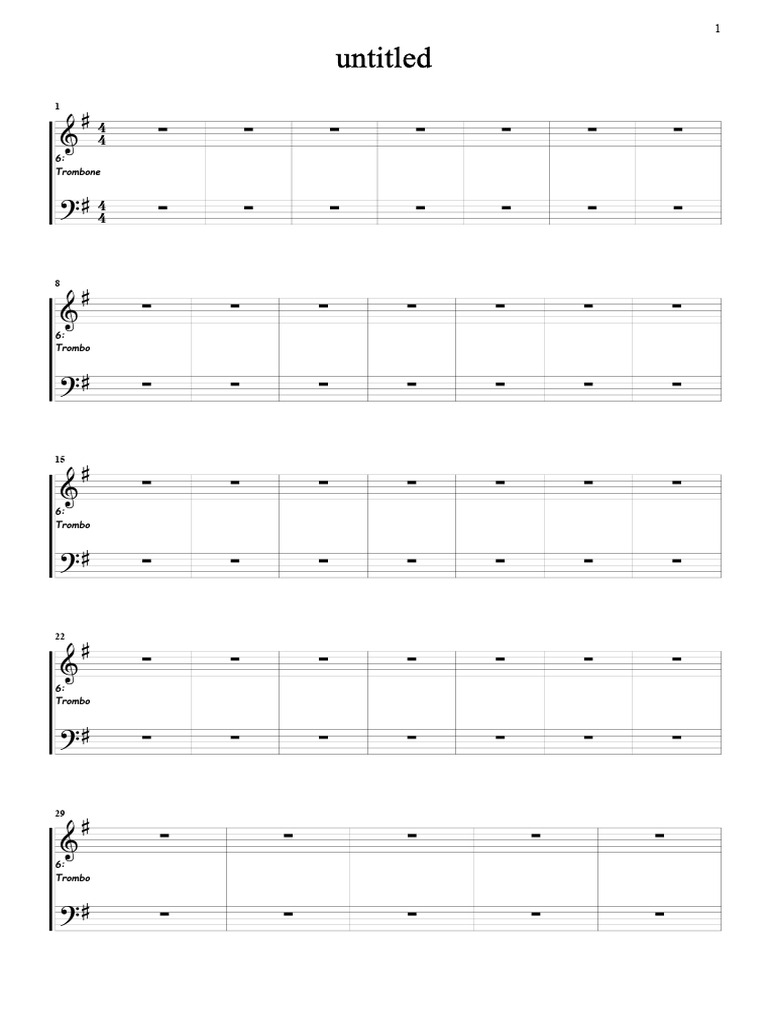 Trombone Sheet Music Patterns | PDF