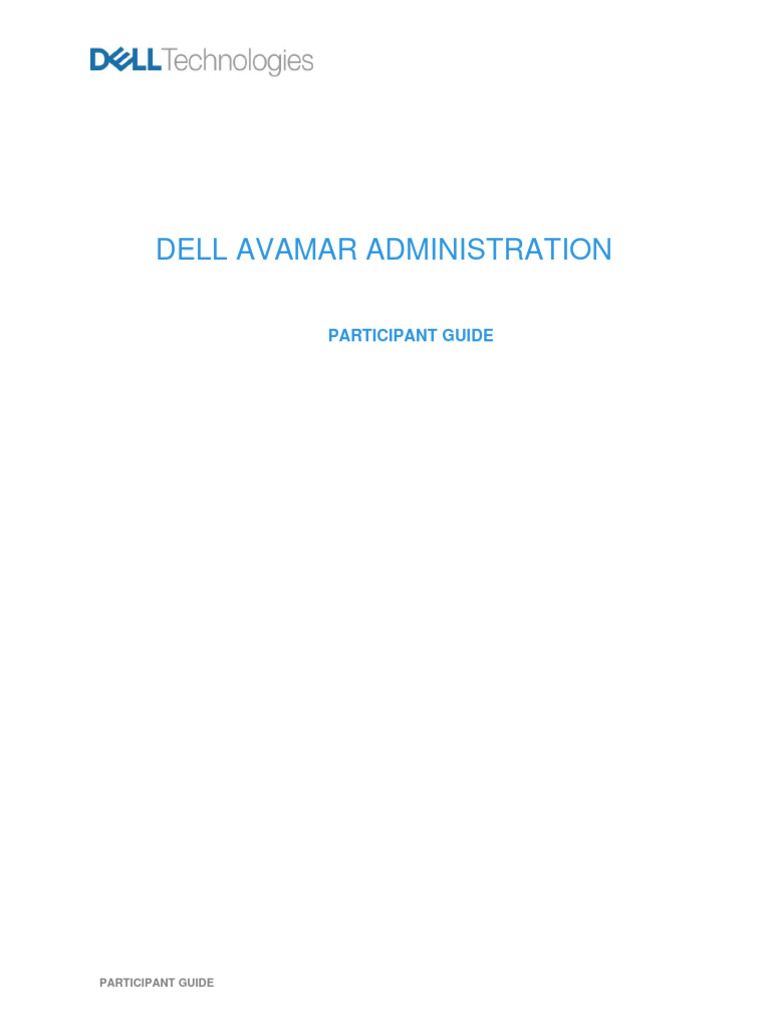 Dell+Avamar+Administration Participant+Guide | PDF | Backup | Server (Computing)