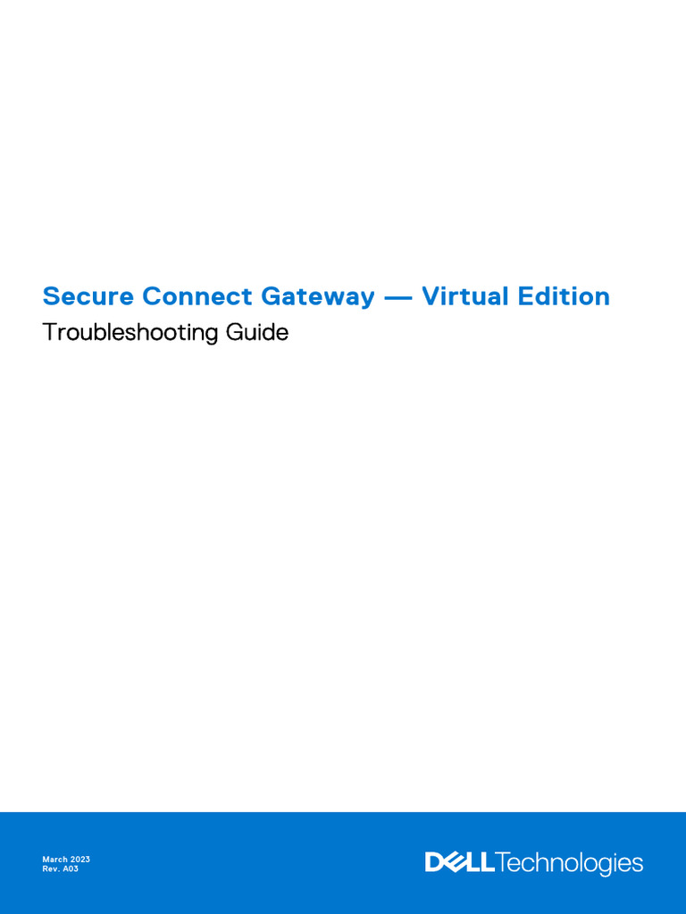 Secure Connect Gateway - Virtual Edition: Troubleshooting Guide | PDF | Port (Computer ...