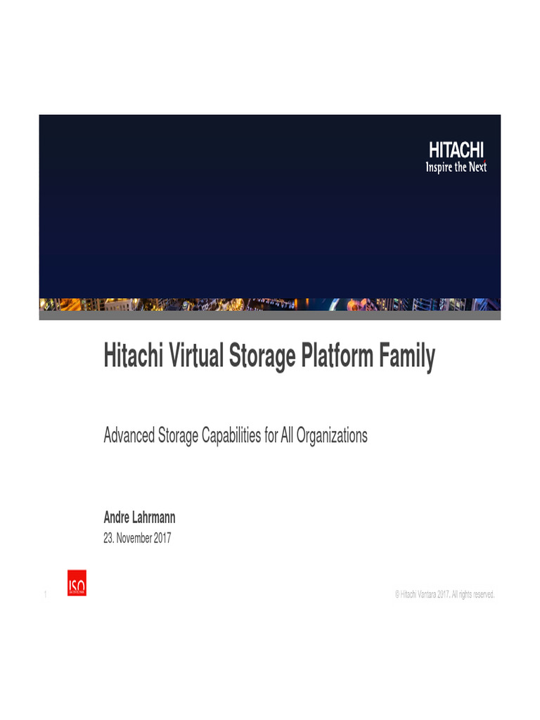 ISO BL Hitachi VSP Family SVOS Customer Presentation | PDF | Hard Disk Drive | Virtualization