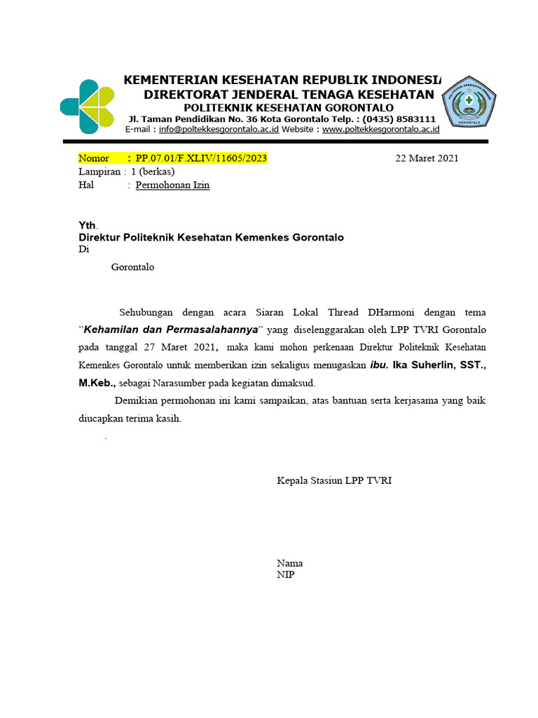 Permintaan Narsum Ibu Ika TH 2021 | PDF