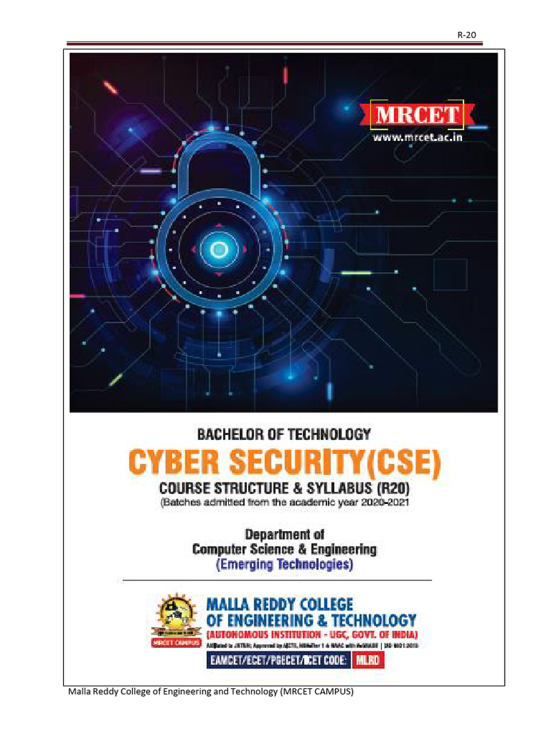 B.tech Cse (Cyber Security) r20 Syllabus | PDF | Pointer (Computer Programming) | Ordinary ...