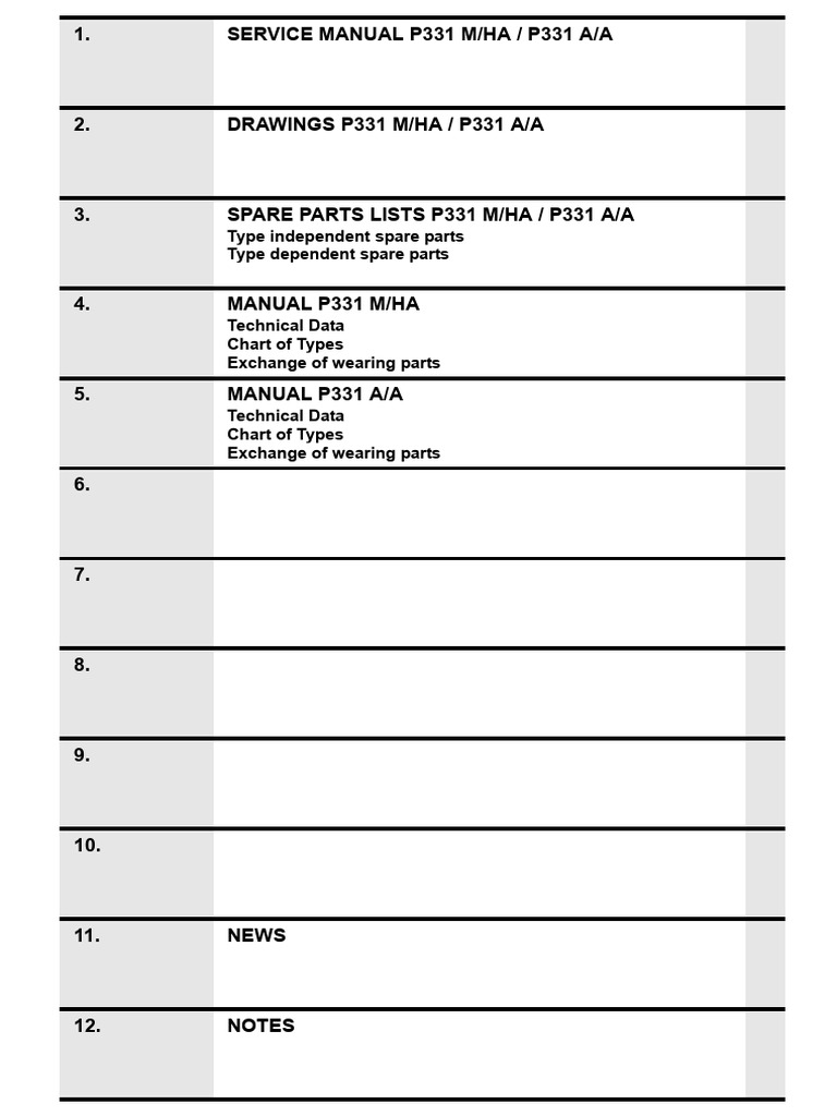 P331 Parts | PDF | Screw
