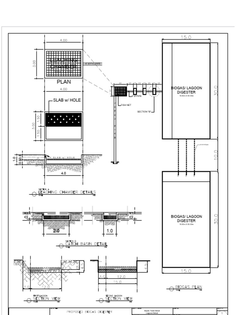 Biogas Digester Plan A3 | PDF | Anaerobic Digestion | Hygiene