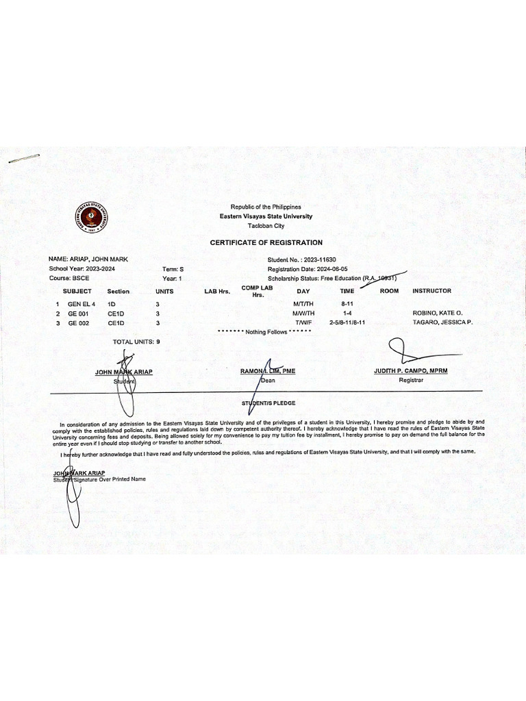 Cor Summer Class Ay 2023-2024 | PDF