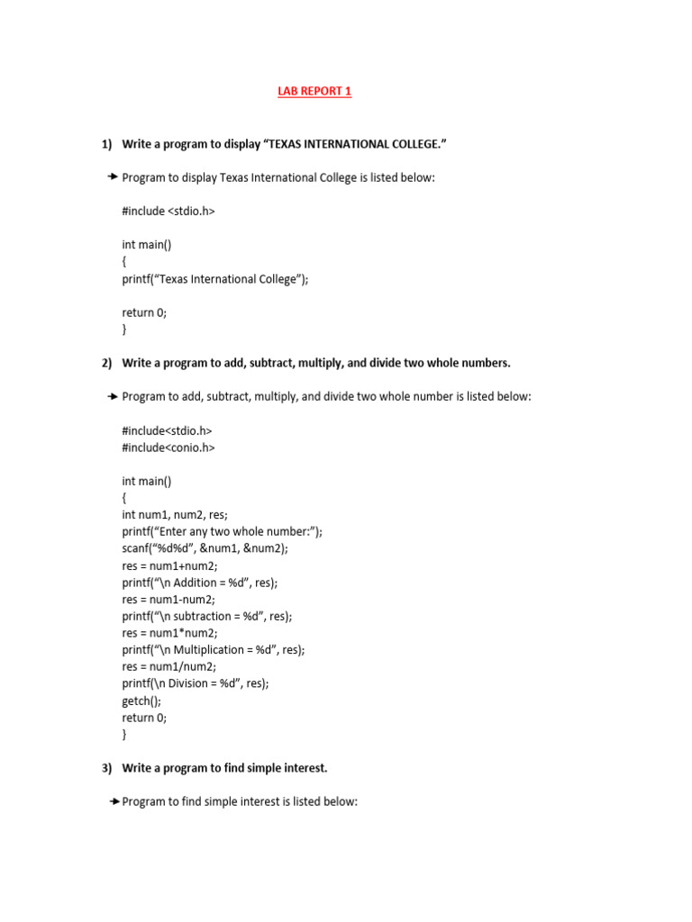 Lab Report 1 | PDF | Area | Elementary Mathematics