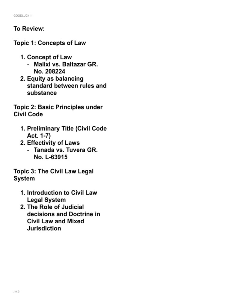 Introduction To Law | PDF | Civil Law (Legal System) | Precedent