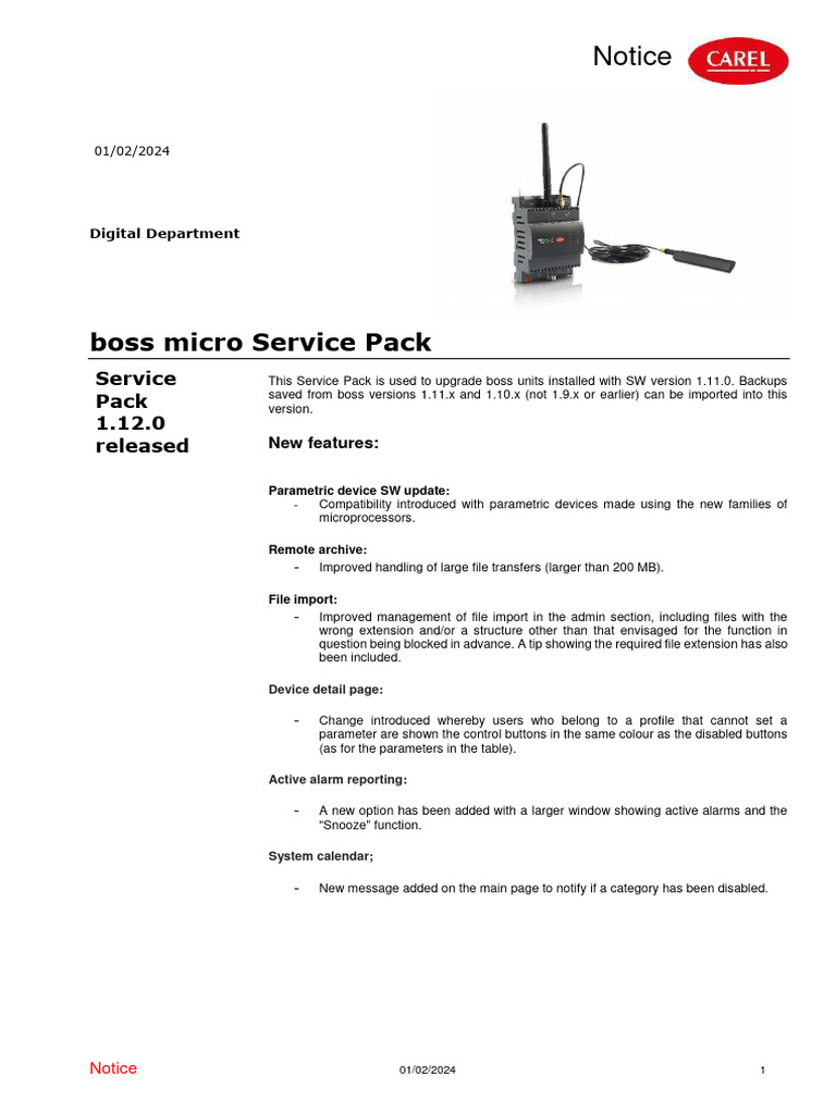 Boss Service Pack Update 1.12.0 | PDF | Software Bug | Backup