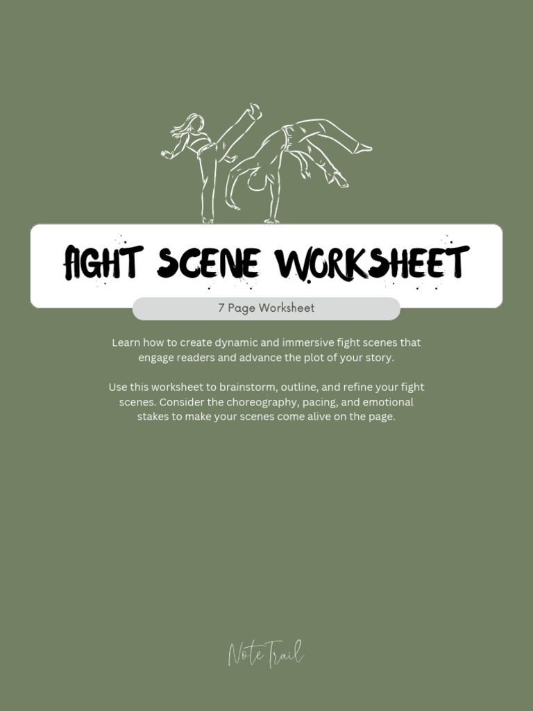 Fight Scene Writing Worksheet | PDF | Plot (Narrative) | Senses