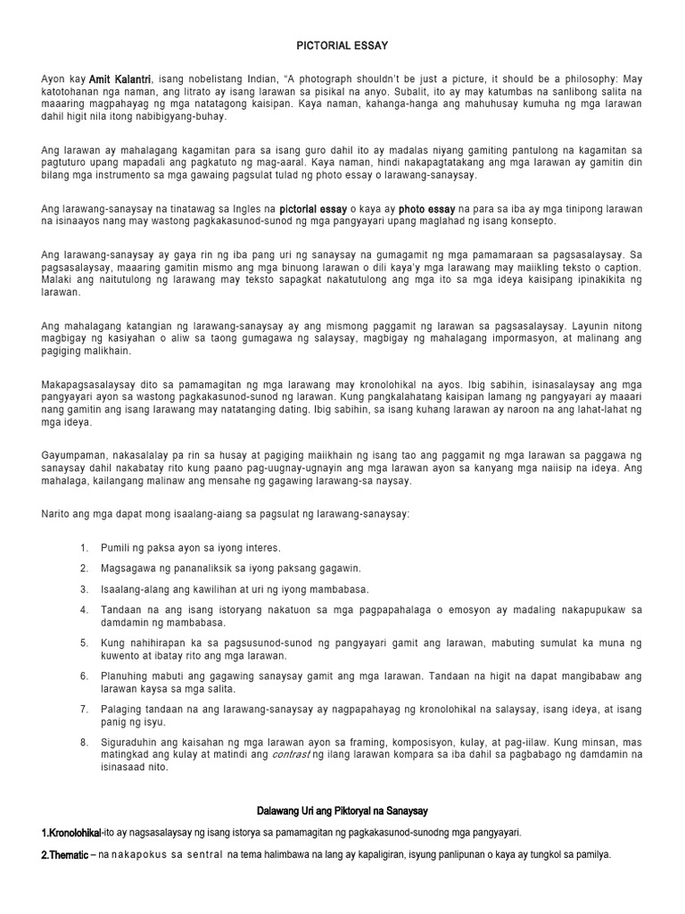 Pictorial Essay | PDF