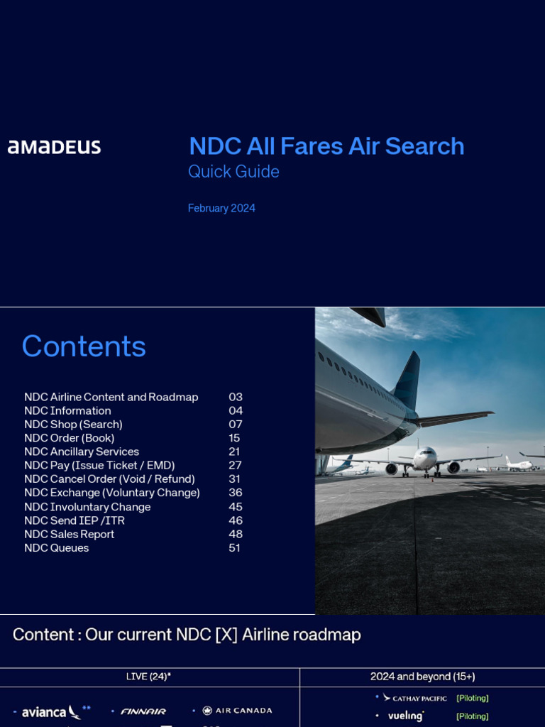 NDC Quick Guide Feb24 | PDF | Airlines | Airline Hub