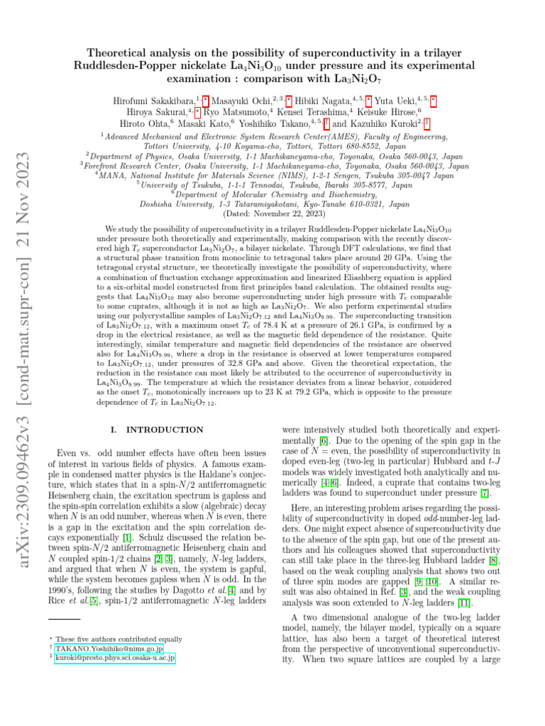 Theoretical Analysis On The Possibility of Superconductivity in A ...