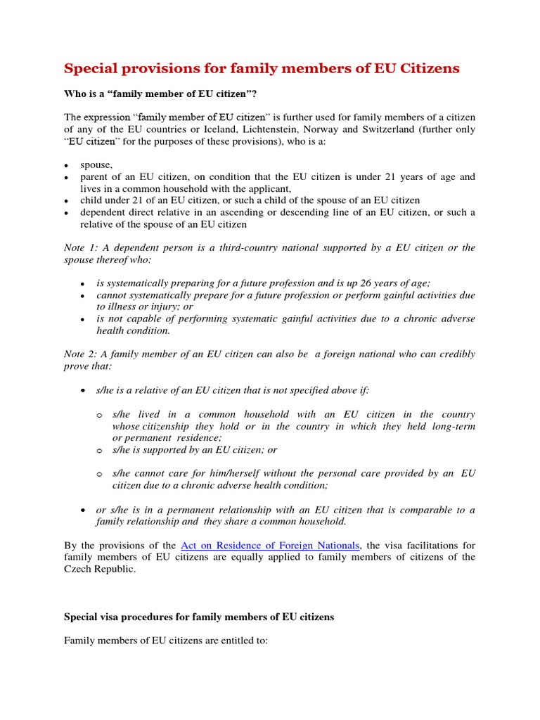 EU Citizen Family Visa Guide | PDF | Travel Visa | European Union