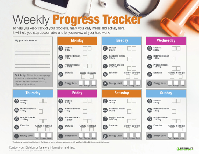 Weekly Progress Tracker | PDF