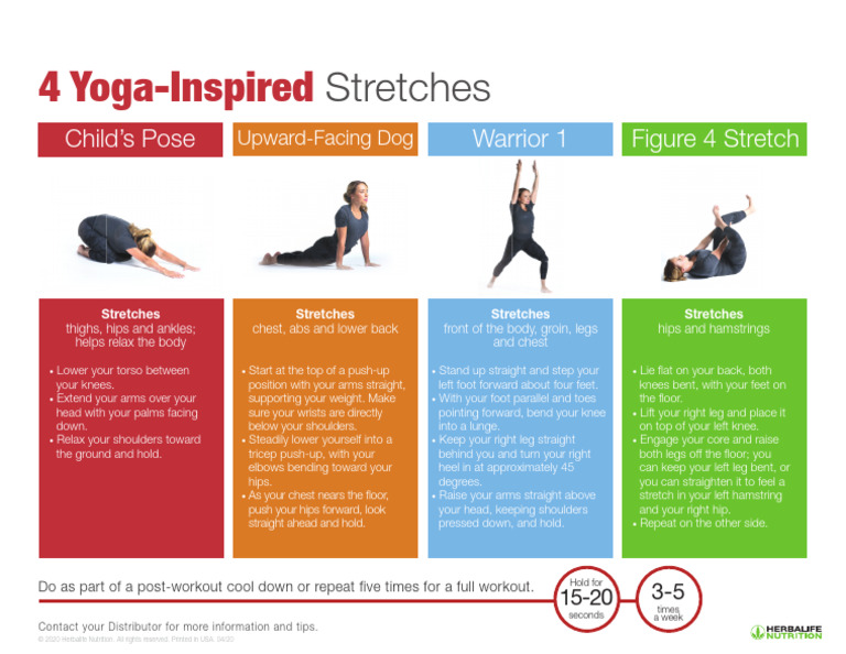 4 Yoga Inspired Stretches | PDF