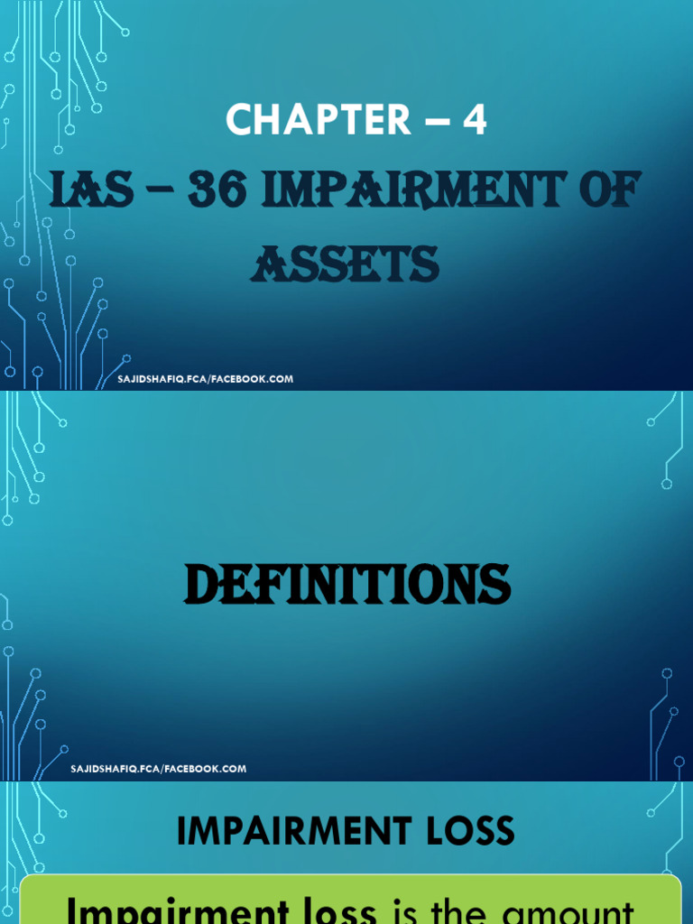 CH - 4 Ias - 36 Impairment - 1 | PDF | Fair Value | Cost