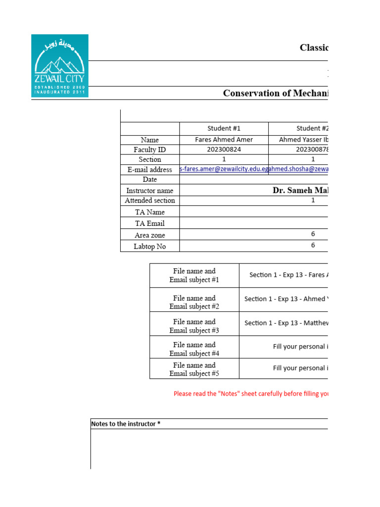 Classical Mechanics Exp 13 Report v2.1 (2) .XLSM | PDF | Speed ...