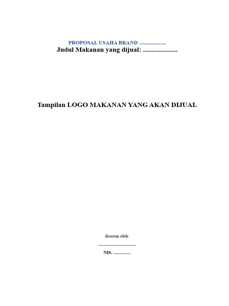 Proposal Usaha Camilan Siswa Batam | PDF