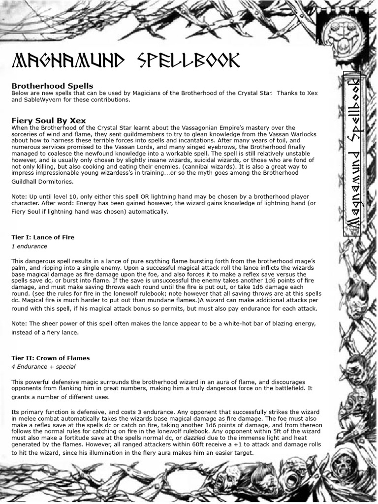 Magnamund Spellbook | PDF | Magician (Fantasy) | Fires
