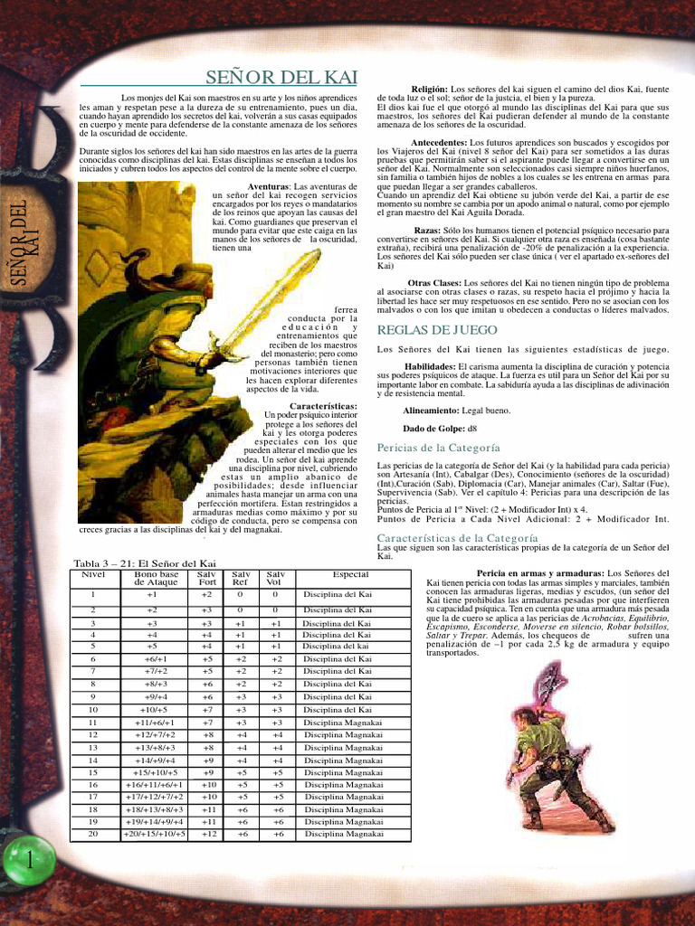 Kai Lords | Descargar gratis PDF | Disciplinas