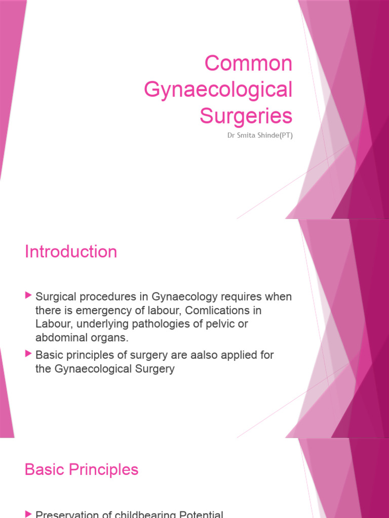 Common Gynaecological Surgeries Explained | PDF | Uterus | Human ...