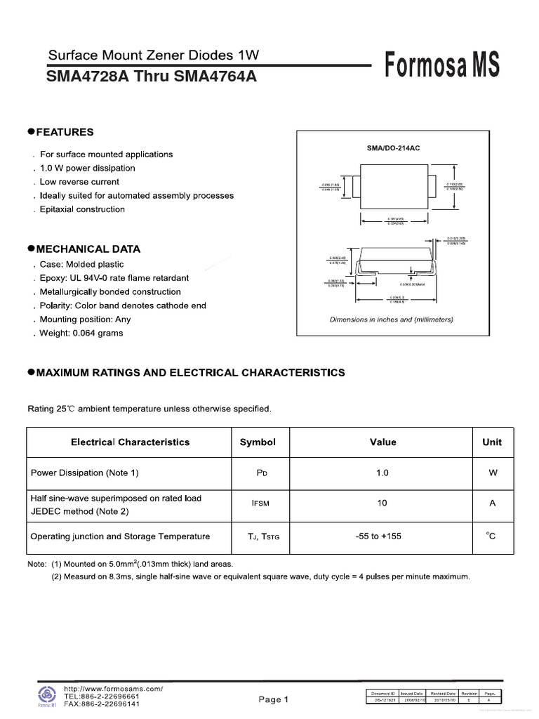 SMA4747A-Formosa MS | PDF