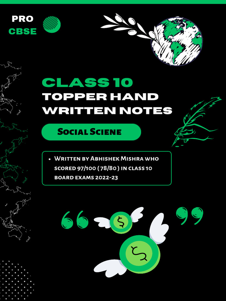 CLASS 10 TOPPER NOTES BY PROCBSE XQBZHN | PDF | Science | Cognition