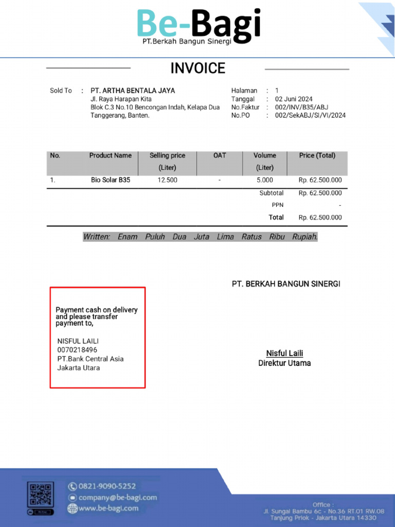 Invoice Abj | PDF