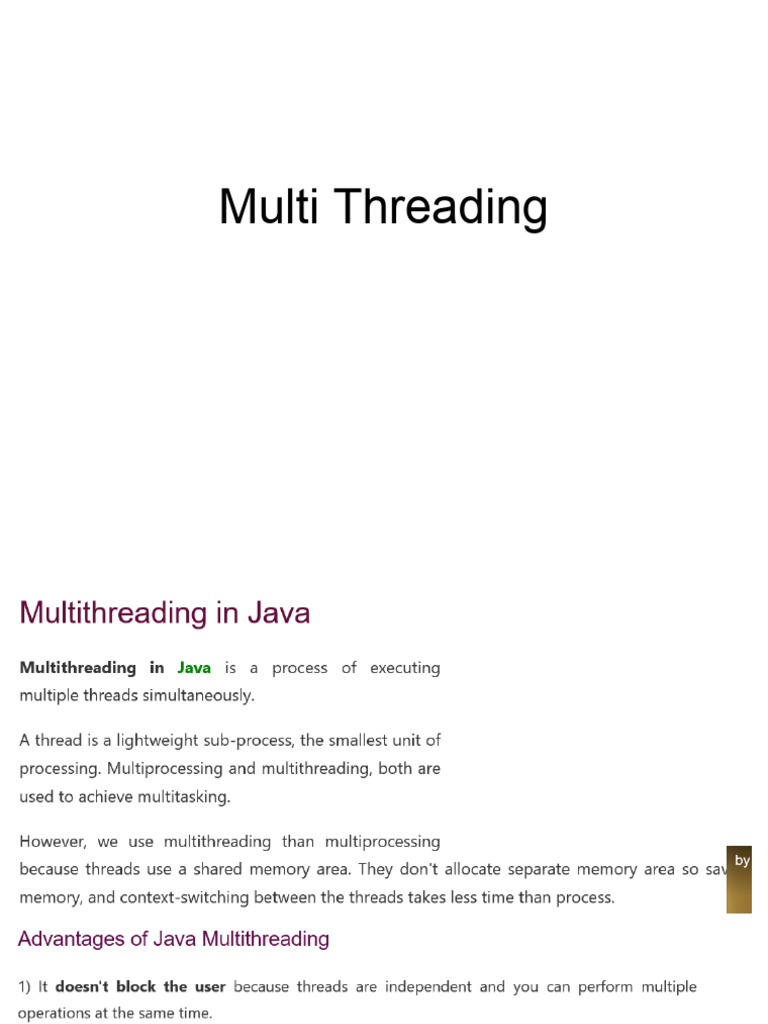 OOPJ6 Multi Threading | PDF