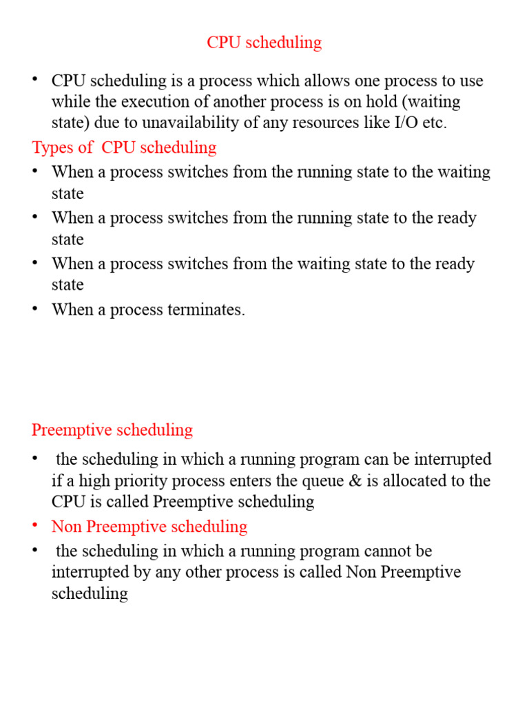 Unit-2 Os 2024 | PDF | Scheduling (Computing) | Process (Computing)