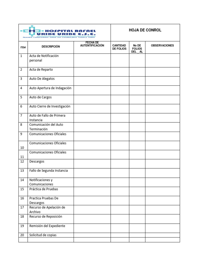 Hoja Control Pdf 4704