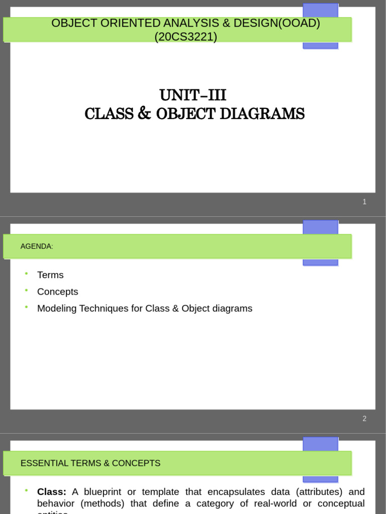 Ooad Unit Iii Pdf Inheritance Object Oriented Programming Class Computer Programming 6997