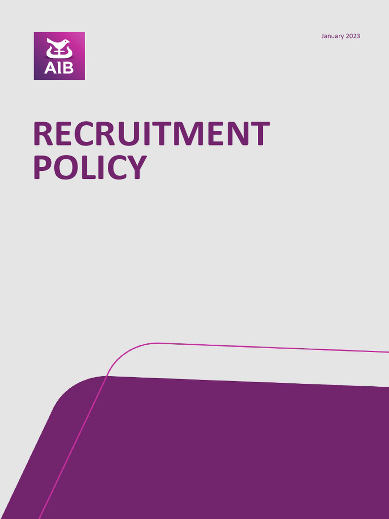 Recruitment-Policy | PDF | Recruitment | Employment