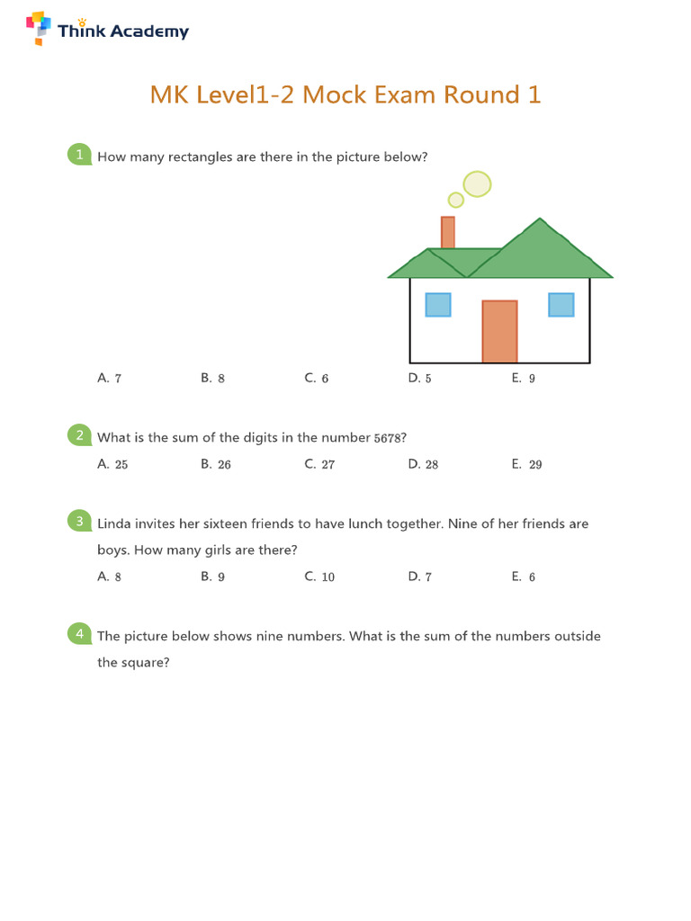 MK Level1-2 Mock Exam Round 1 | PDF