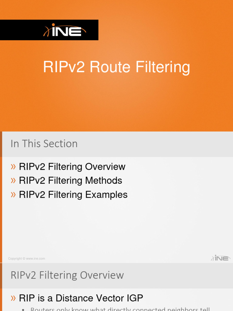 INE CCIE RSv5 ATC 004 RIP 0050 RIPv2 Route Filtering | PDF | Internet Architecture ...