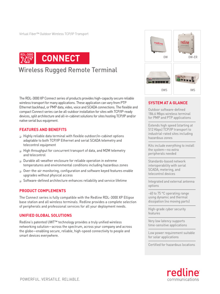 Redline DS RDL 3000 XP Connect | PDF | Mimo | Scada
