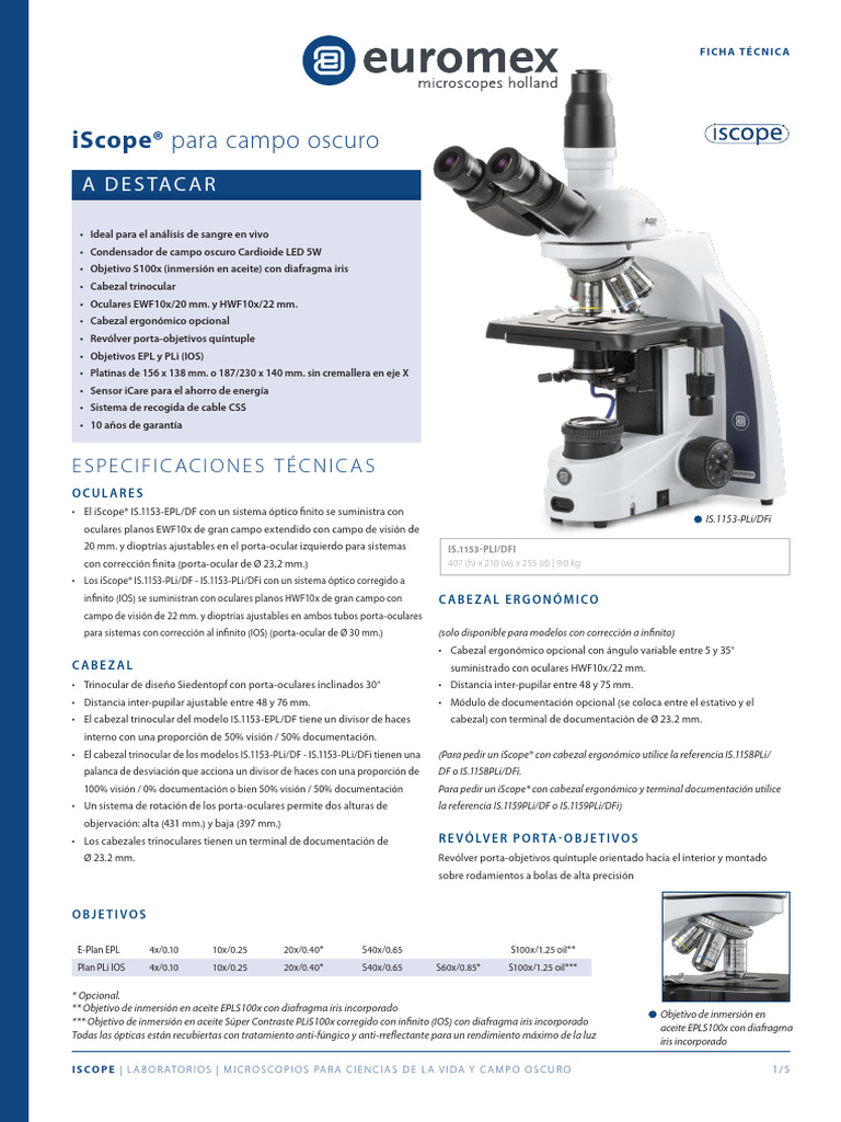 Iscope Campo Oscuro | PDF | Óptica | Radiación electromagnética