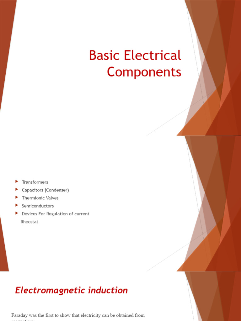 Basic Electrical Components | PDF | Transformer | Electromagnetic Induction