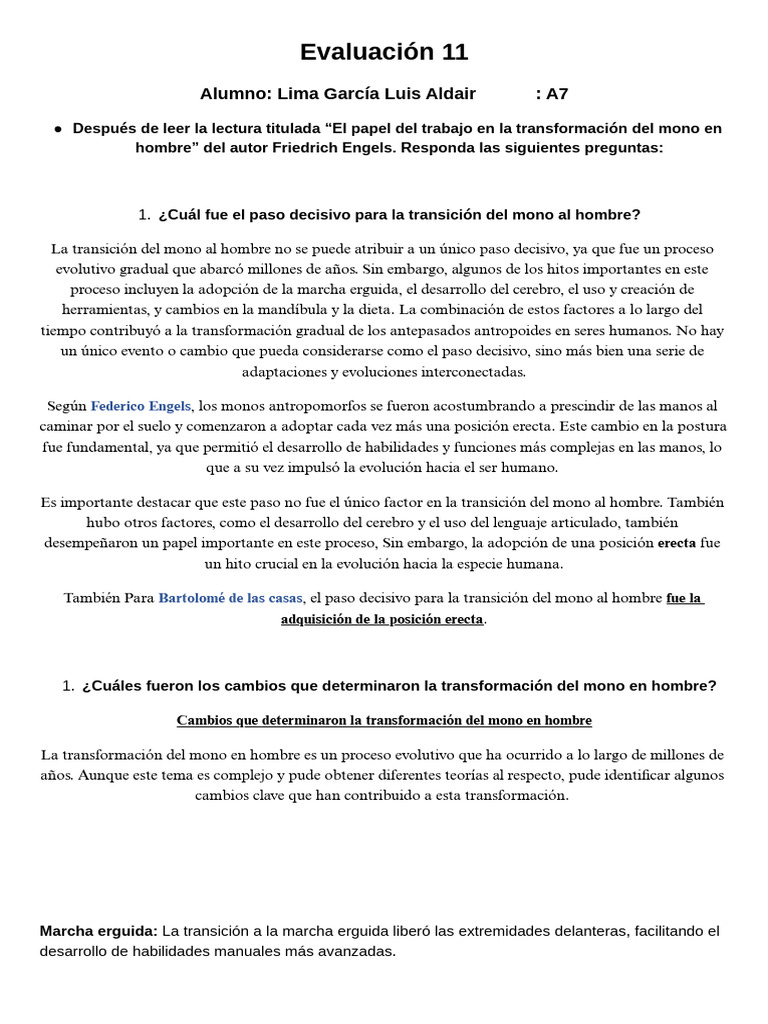 Aldair Lima 11 Go | PDF | Evolución | Humano